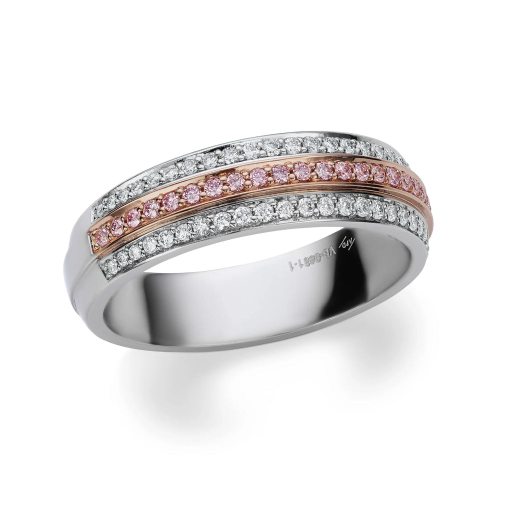Avion - Argyle Pink Diamond Anniversary Ring - Two Tone | Platinum & 18ct Rose Gold – Paul Bram